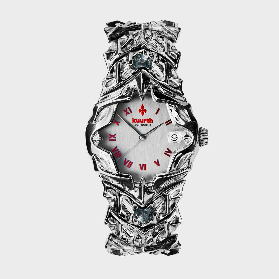 Vigil Tempus - Red & Silver Watch – KUURTH
