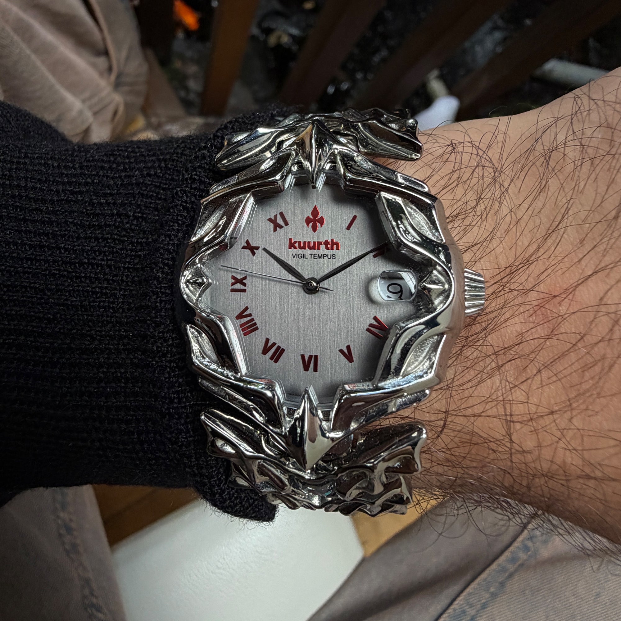 Vigil Tempus - Red & Silver Watch – KUURTH